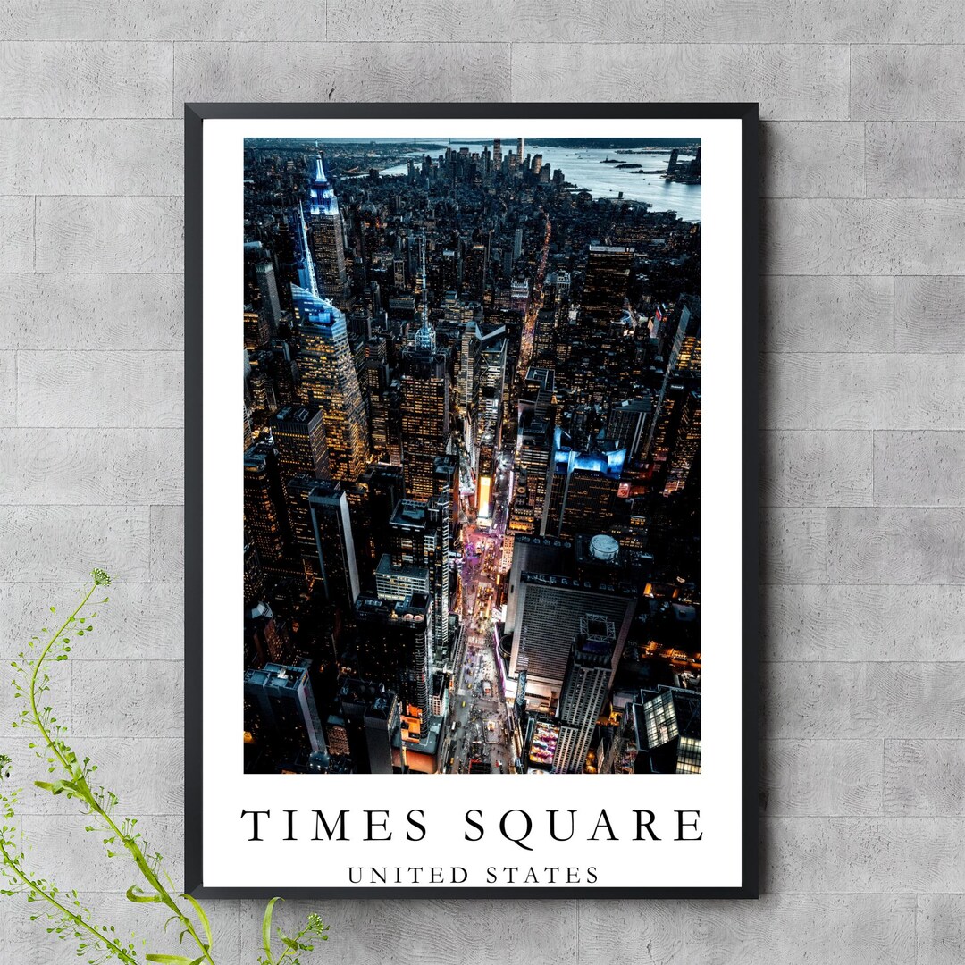 Times Square NYC Poster – Night Lights Wall Art – New York City Print ...
