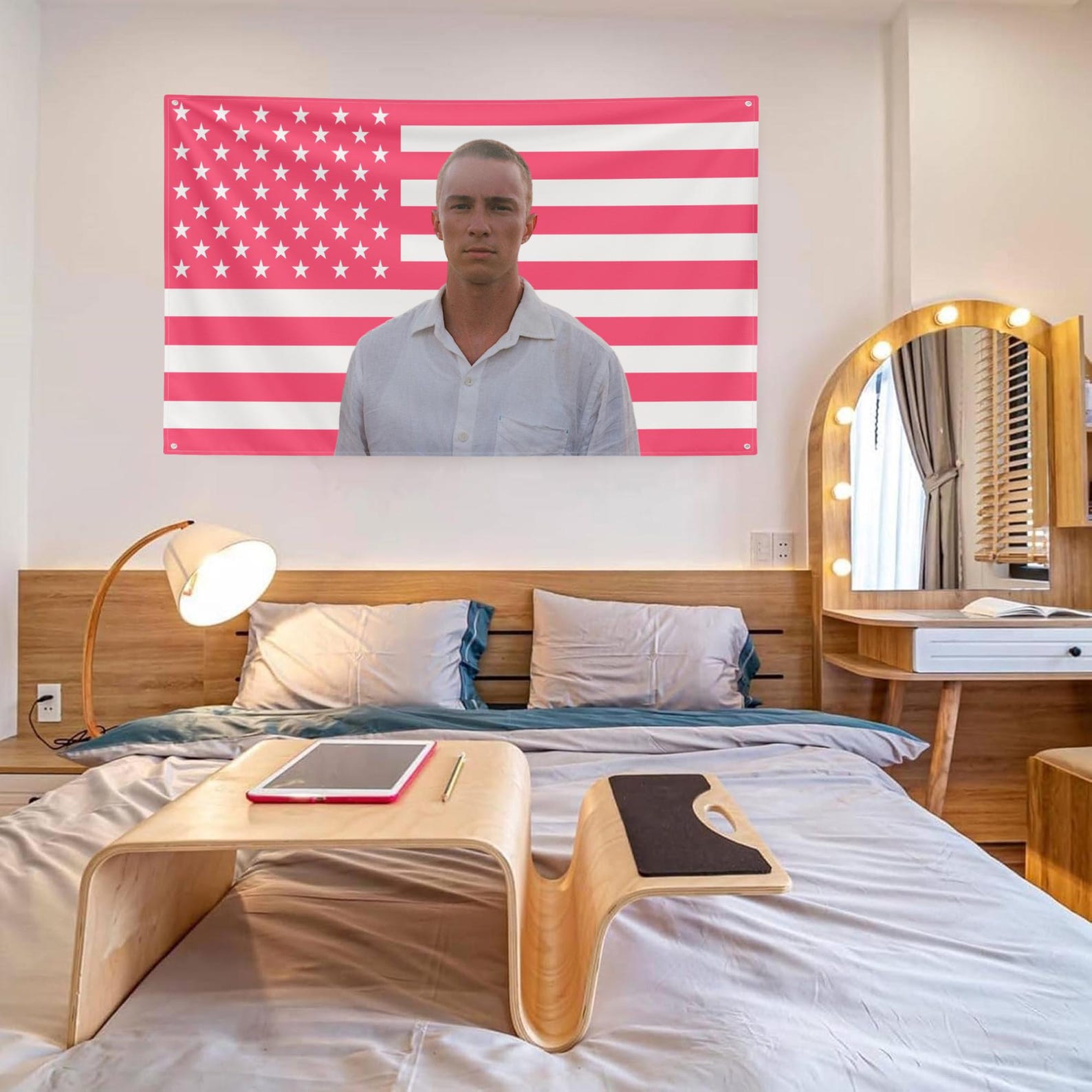 Personalized Rafe Cameron & Drew Starkey Photo Flag! Pink USA America ...