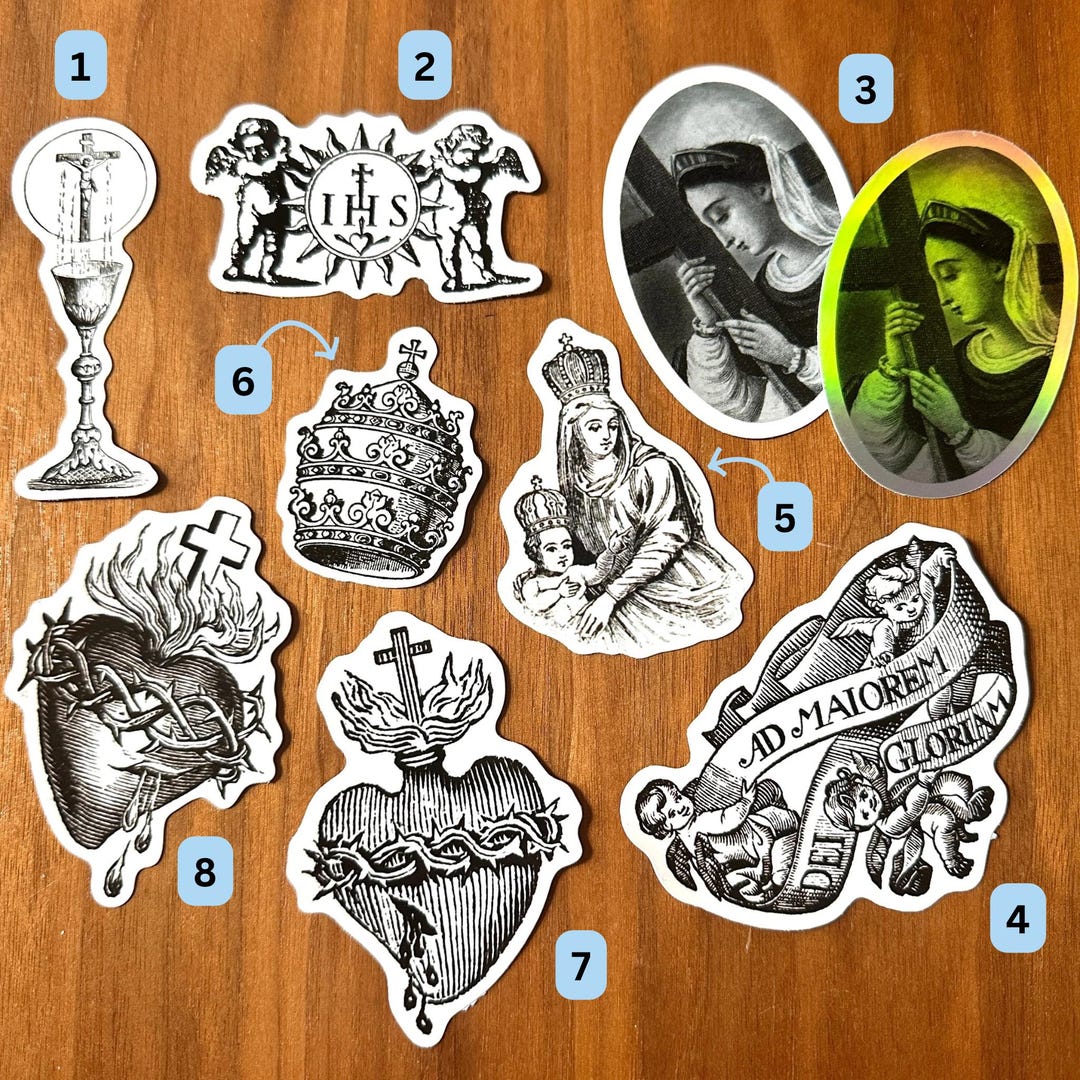 Catholic Stickers - Latin Mass Decals, Christian, Decal, Jesus Stickers ...