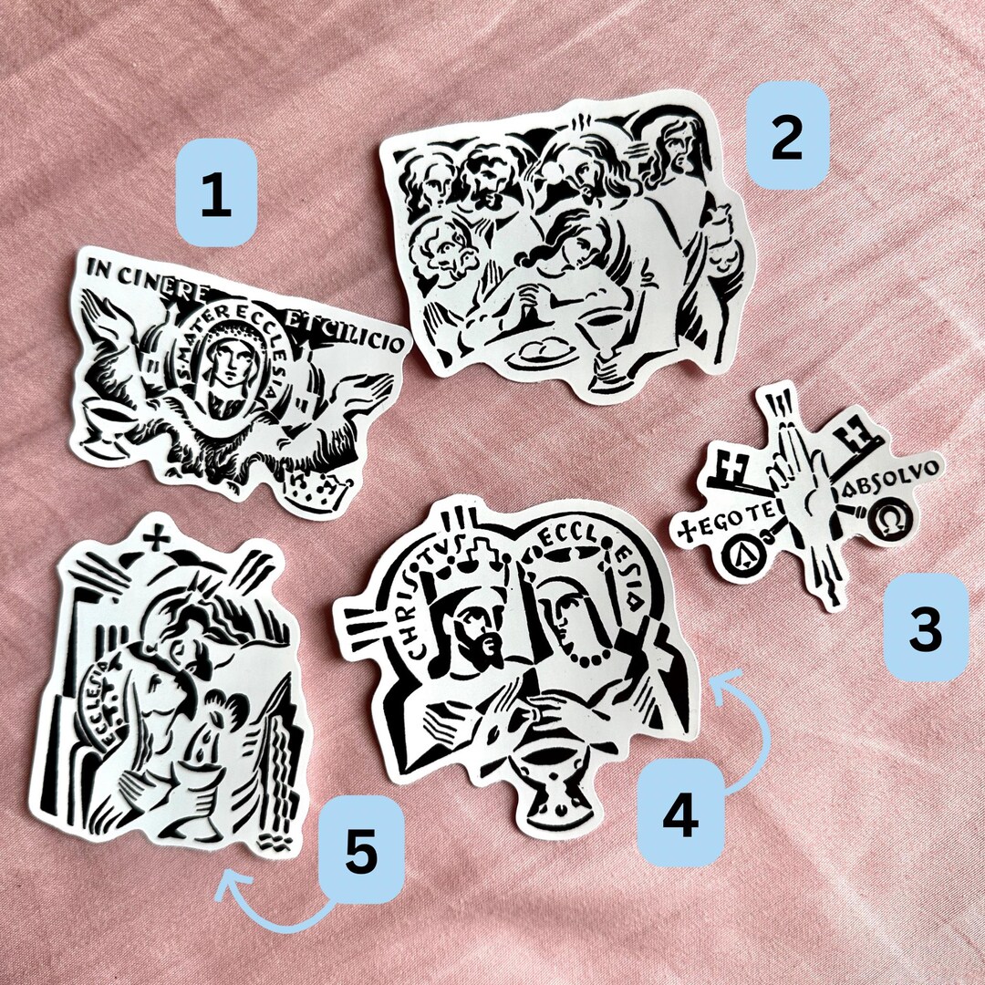 Catholic Stickers - Latin Mass Decals, Christian, Decal, Jesus Stickers ...