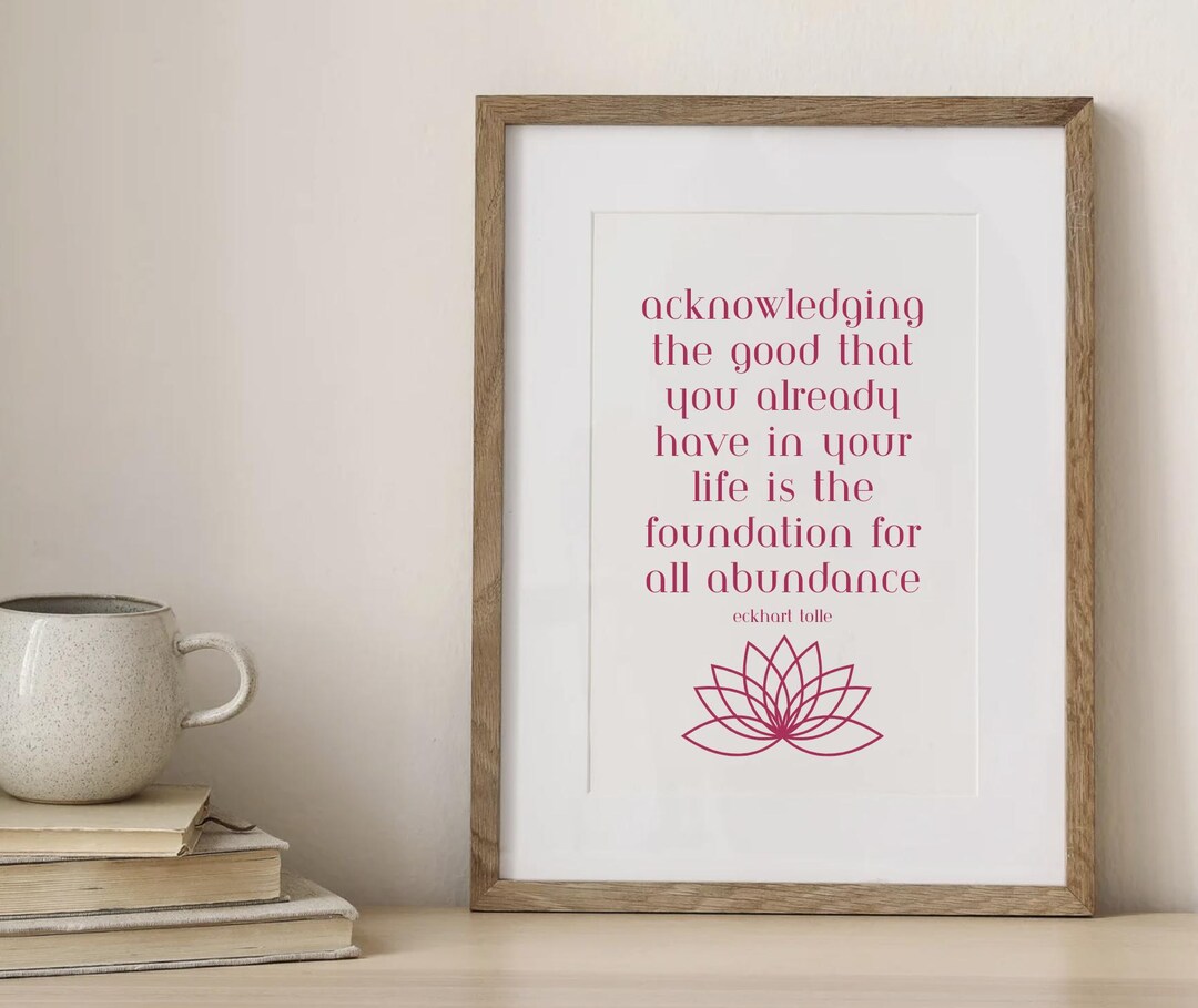 Eckhart Tolle Quote Printable - Digital Print Only, Abundance, A New ...