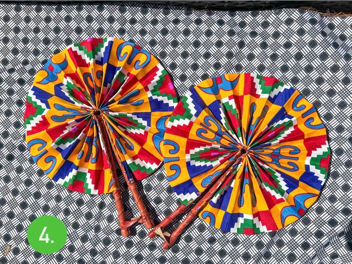 African Print Fan, Ankara Fan, Kente Fan, Folding Hand Fan, Hand Fan ...