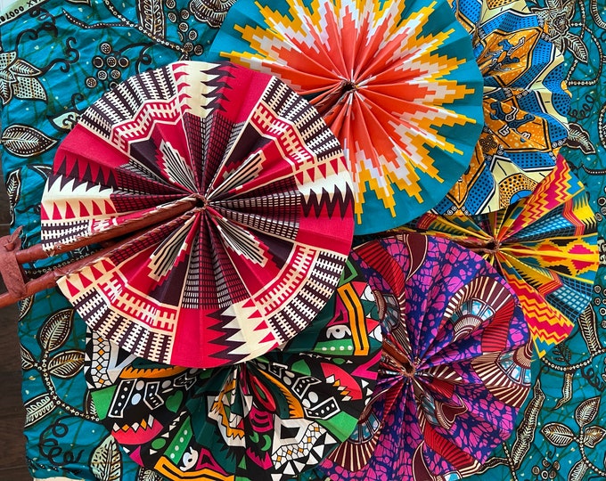 African Print Fan, Ankara Fan, Kente Fan, Folding Hand Fan, Hand Fan ...