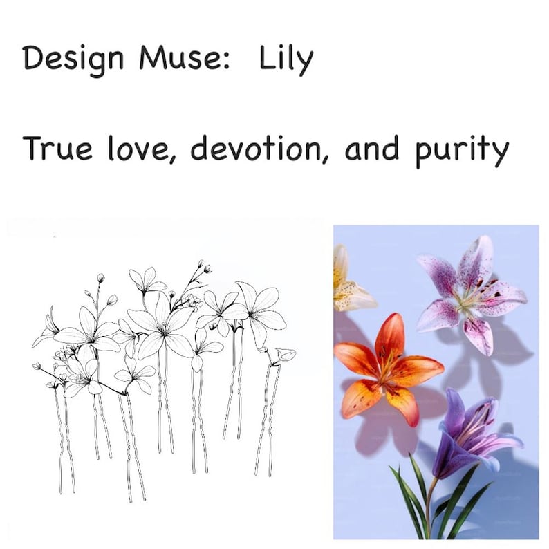 Handcrafted Lily Flower Bridal Hair Pins – Elegant Pearl & Crystal ...