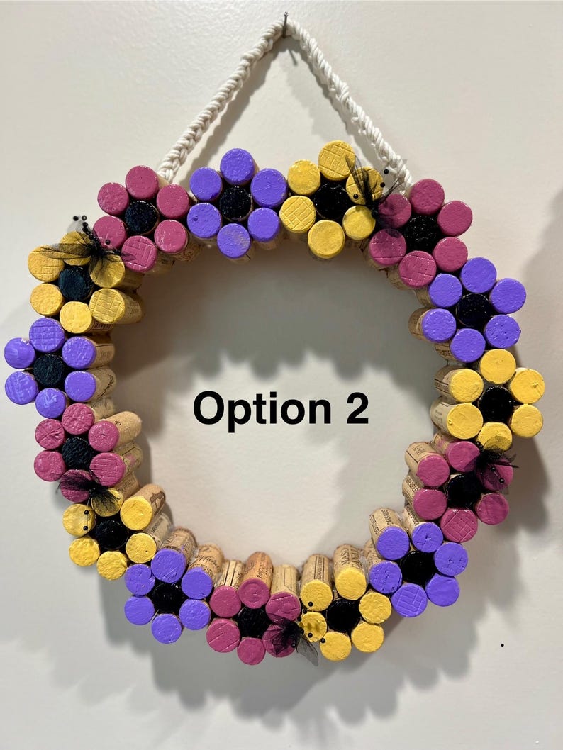 Seasonal Spring Floral Wine Cork Wreaths - Etsy