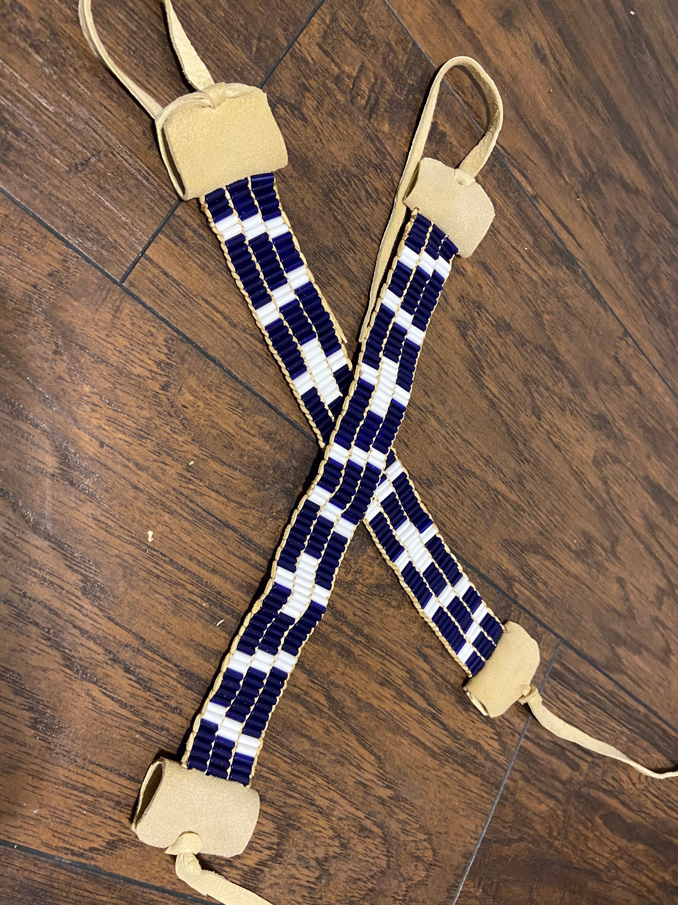 Wampum Leg Ties Native American Made Glass - Etsy