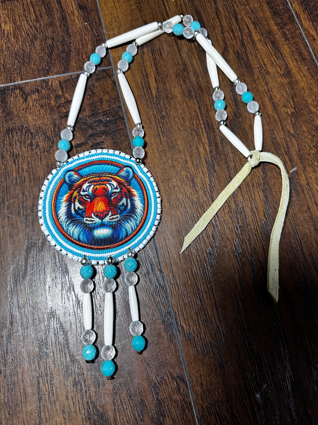 Tiger Medallion Beadwork Native American Made - Etsy