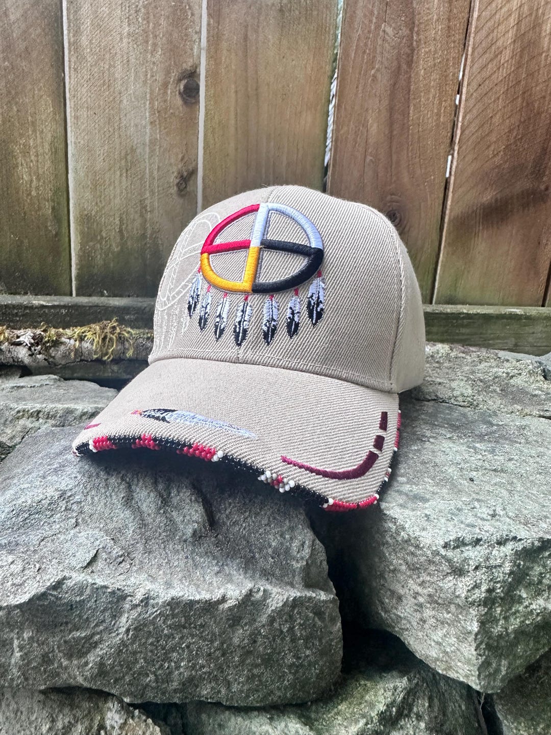 Beaded Native Pride Hat by American Indian Artist - Etsy