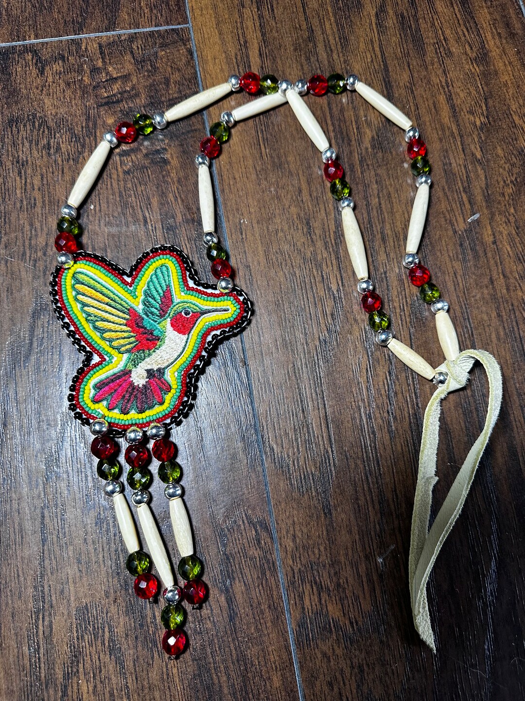 Hummingbird Beaded Medallion Native American Beadwork - Etsy