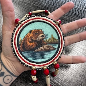 Beaver Medallion Authentic Native American Beadwork Native American ...
