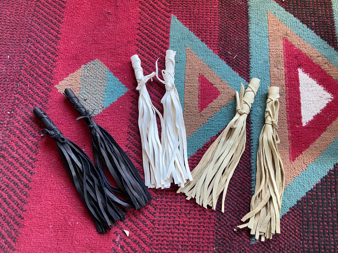 Buckskin Hair Wraps Native American Made Commercial Tanned Hide 1 Set ...