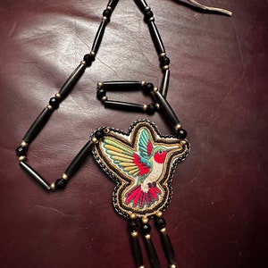 Hummingbird Beaded Medallion Native American Beadwork - Etsy