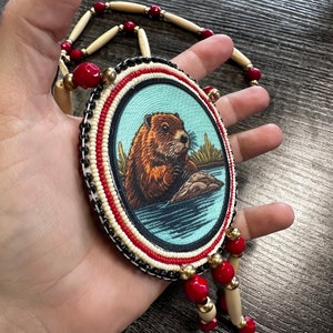 Beaver Medallion Authentic Native American Beadwork Native American ...