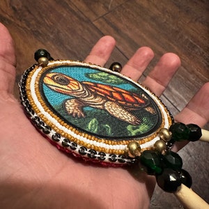 Beaded Turtle Medallion Native American Made Necklace - Etsy