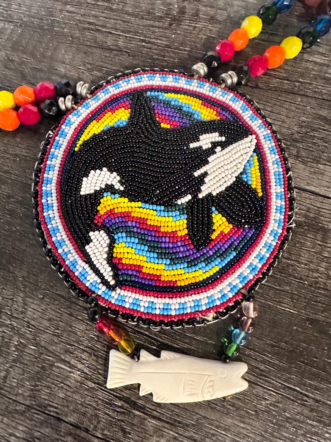 Orca Medallion Native American Made Bead Work - Etsy