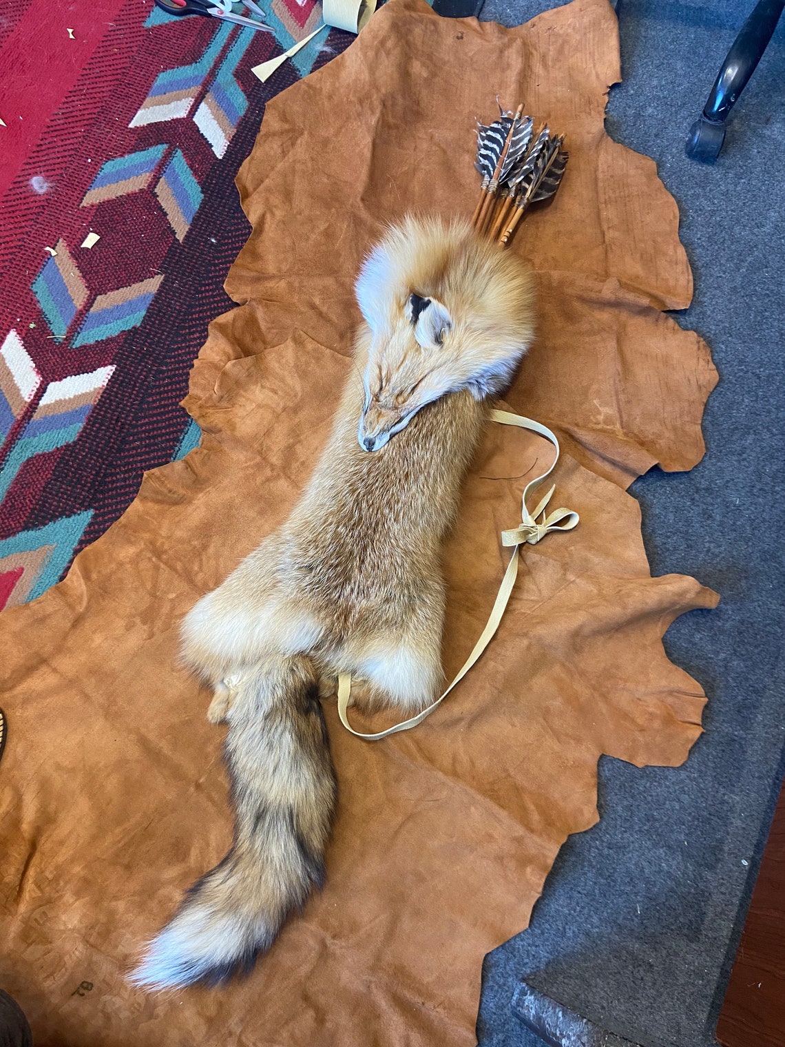 Fox Quiver With Rawhide Insert Authentic Native Made - Etsy