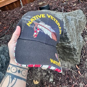 Beaded Native American Veteran Hat by American Indian Artist - Etsy