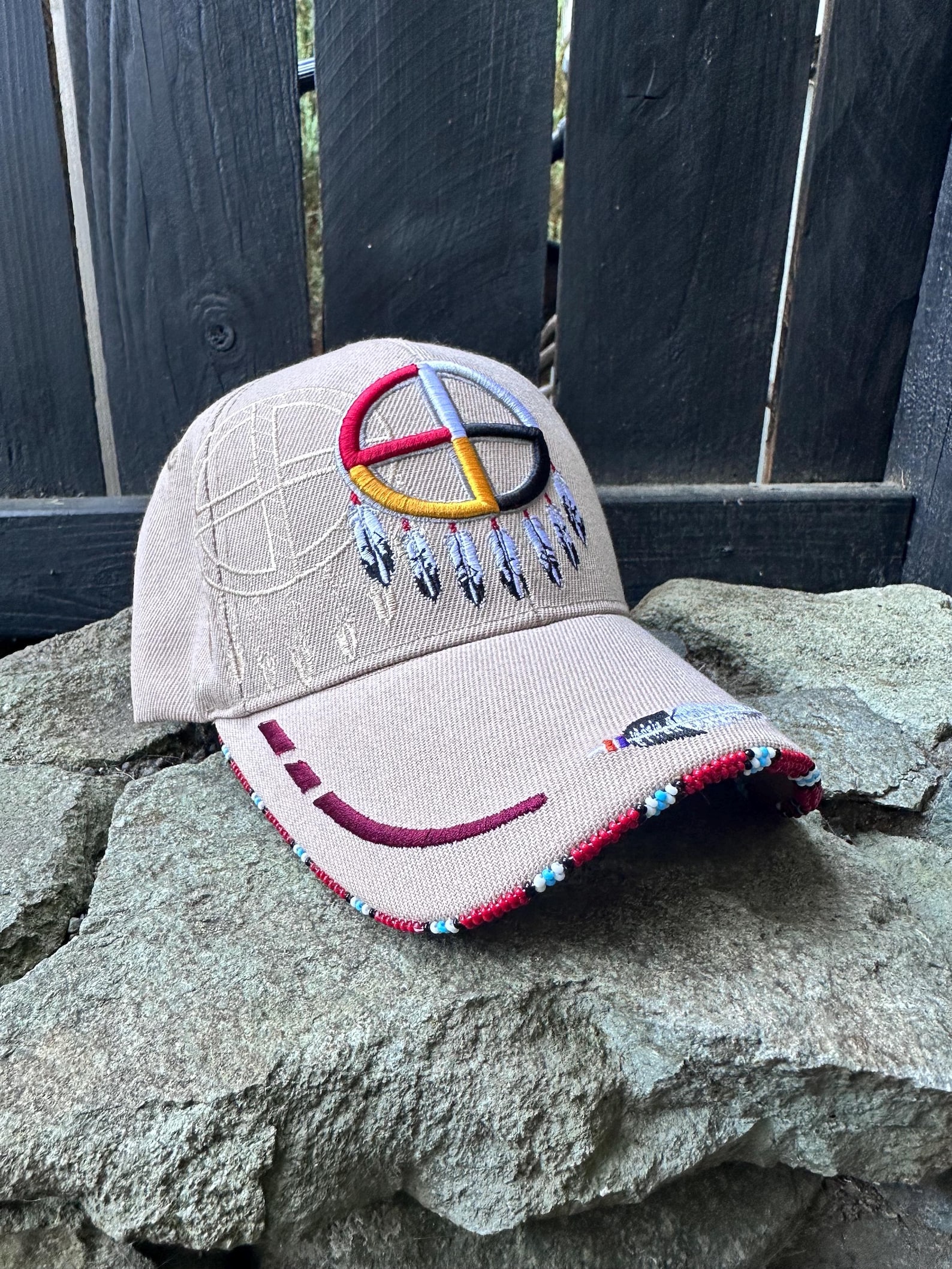 Beaded Native Pride Hat by American Indian Artist - Etsy