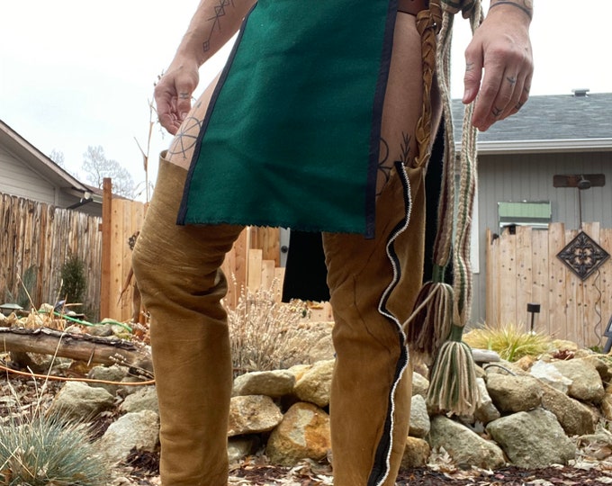 Forest Green Native American Made Loincloth Breechclout for Pow Wow ...