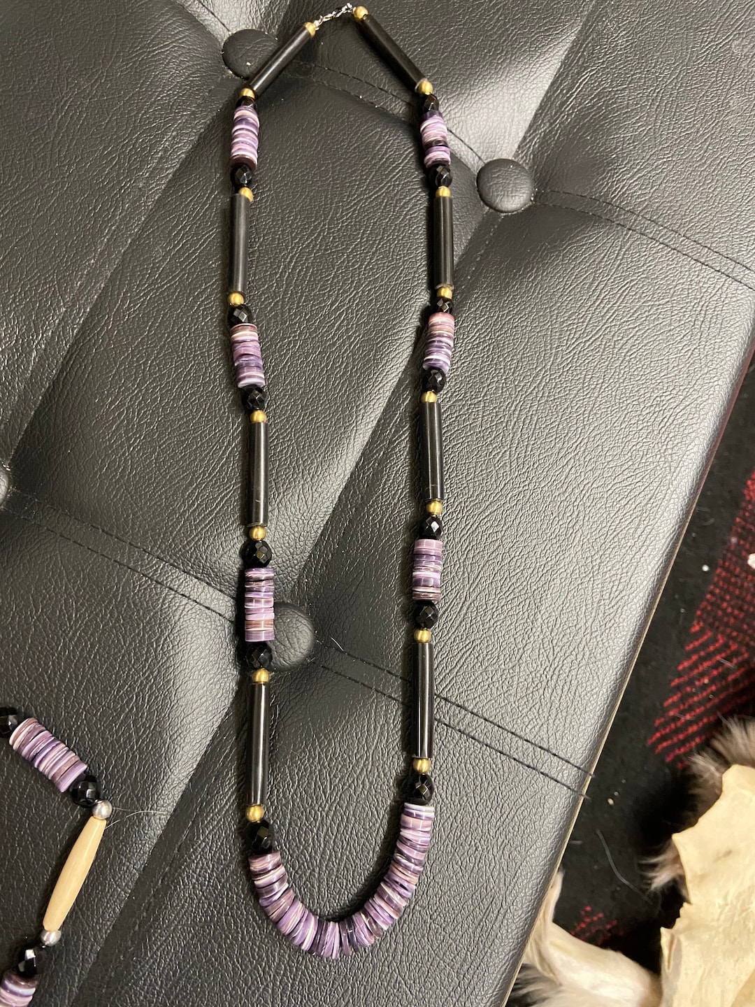 Wampum Necklace REAL Authentic Wampum Shell Beads Native American Made ...