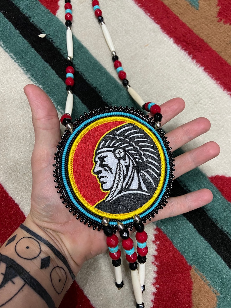 Warrior Medallion Authentic Native American Beadwork Native | Etsy