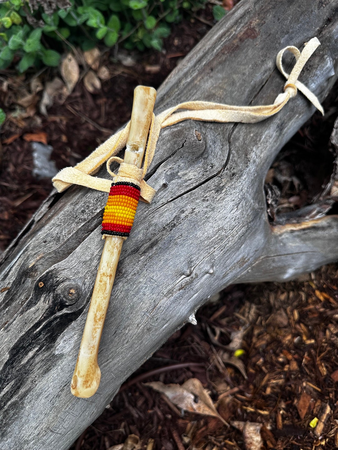 Working Eagle Bone Whistle Replica Native American Made Beaded - Etsy