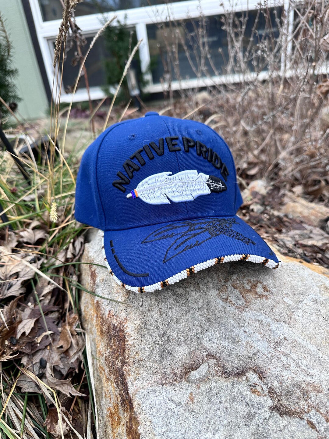 Beaded Native American Hat by American Indian Artist - Etsy