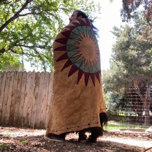 Painted Buffalo Robe Native American Made Traditional Earth Pigment ...