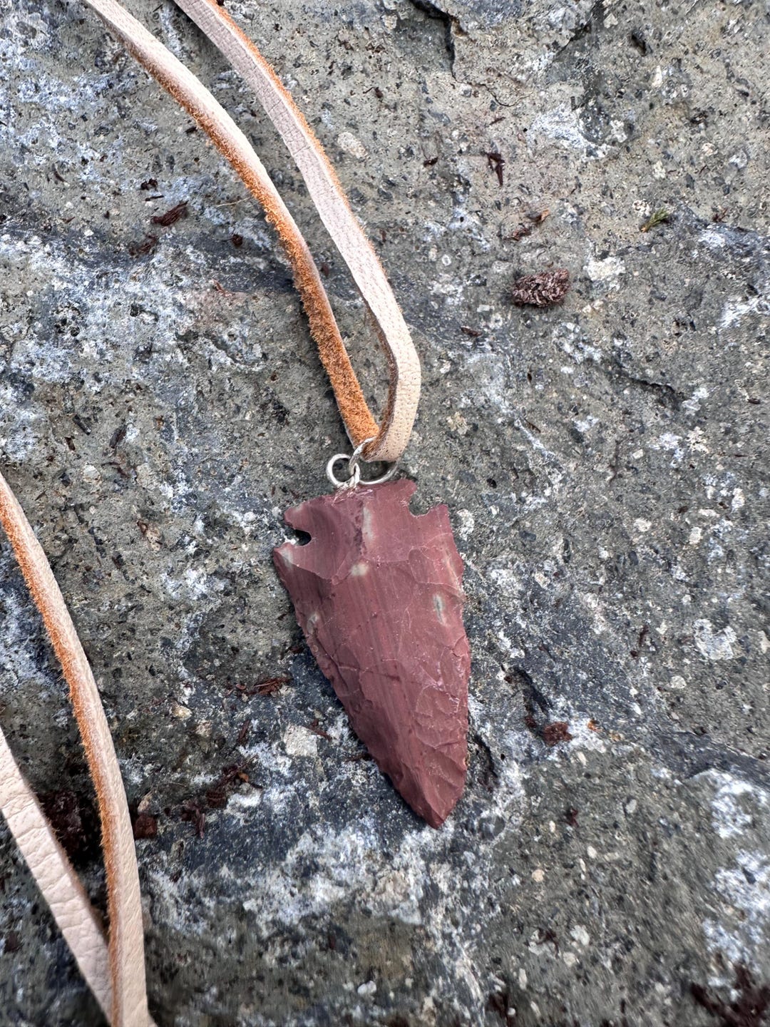 Arrowhead Necklace Ceramic Pendant Native Made - Etsy