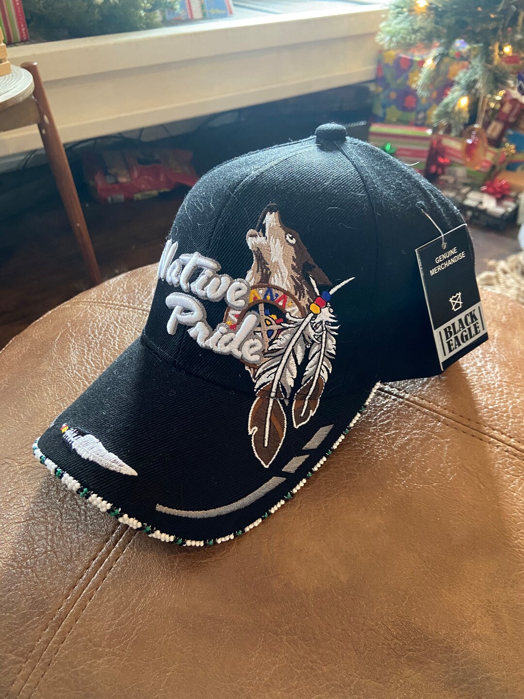 Beaded Wolf Hat by American Indian Artist - Etsy