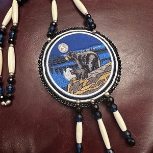 Bear Medallion Beadwork Native American Made - Etsy