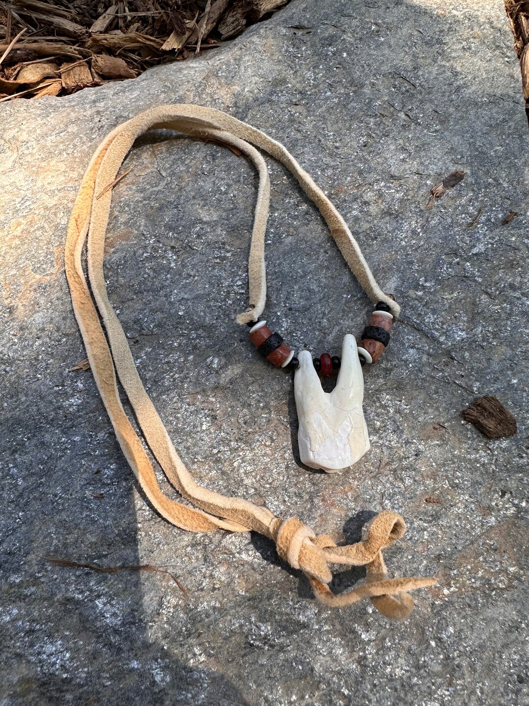 Native American Made Bison Tooth Necklace - Etsy