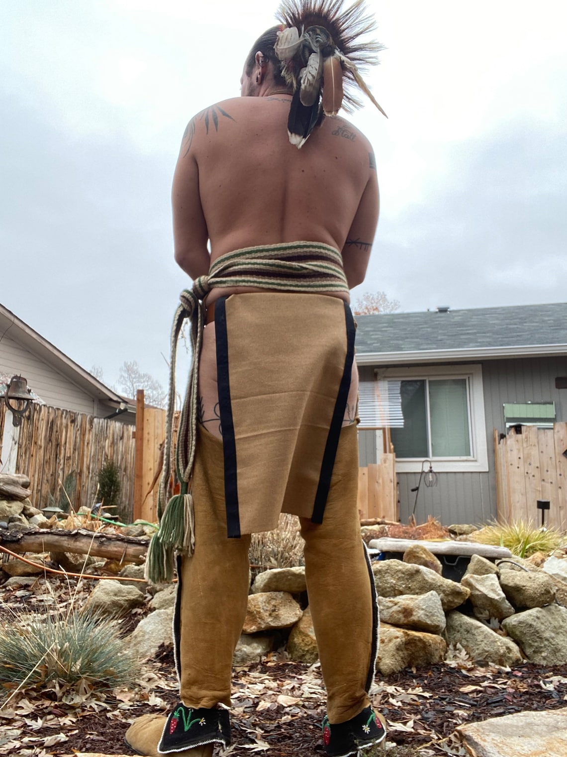 Tan Native American Made Loincloth Breechclout For Pow Wow Etsy