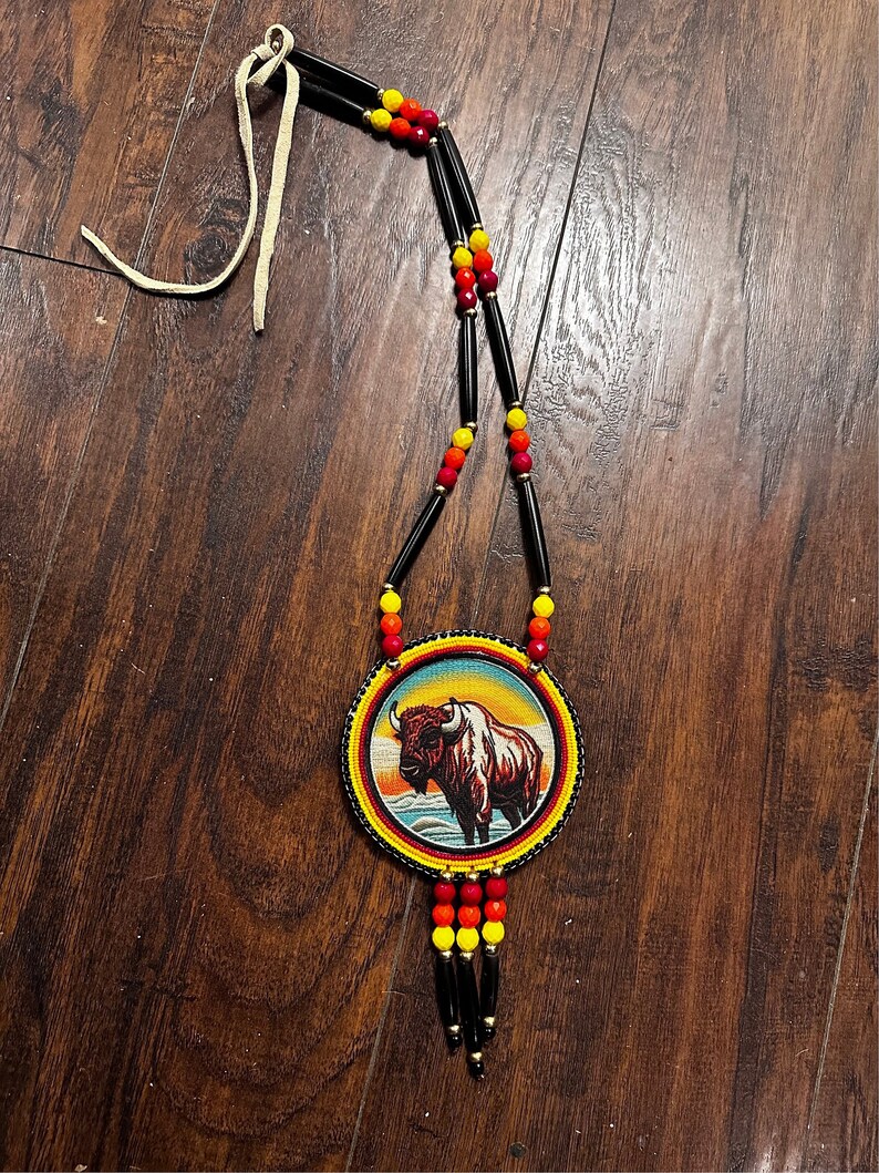 Buffalo Medallion Native American Beadwork - Etsy