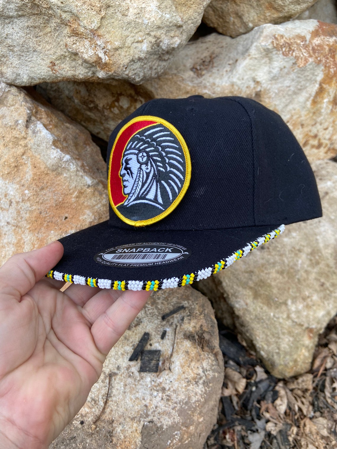 Beaded Native American Hat by American Indian Artist - Etsy
