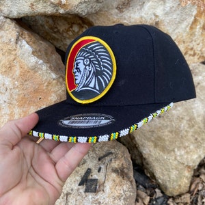Beaded Native American Hat by American Indian Artist - Etsy