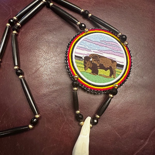 Beaded Medallion Native Buffalo - Etsy