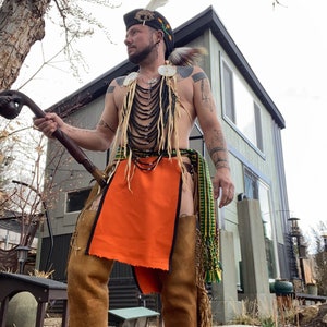 Orange Native American Made Loincloth: Cherokee Pow Wow Regalia - Etsy