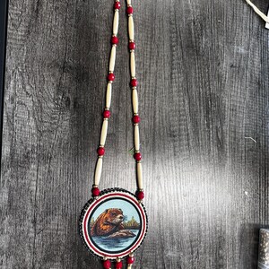Beaver Medallion Authentic Native American Beadwork Native American ...