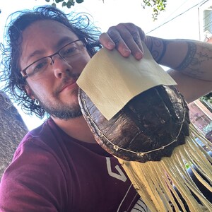 Beaded Turtle Shell Bag Brain Tan Buckskin Native American Made - Etsy