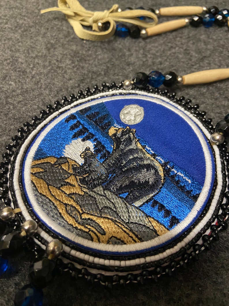 Bear Medallion Beadwork Native American Made - Etsy