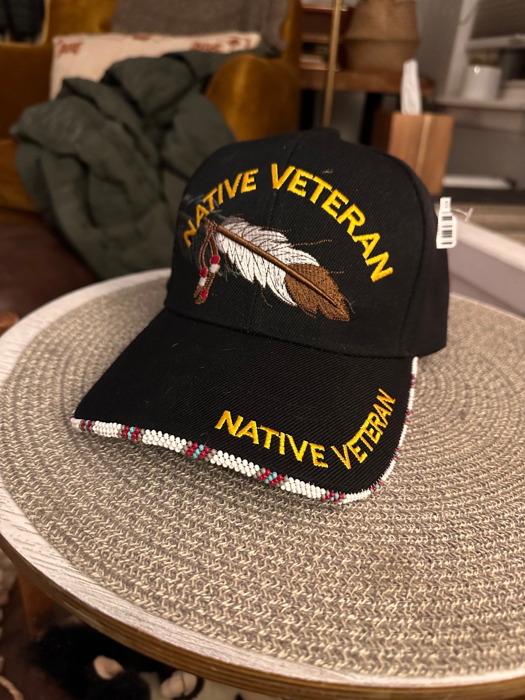 Beaded Native American Veteran Hat by American Indian Artist - Etsy