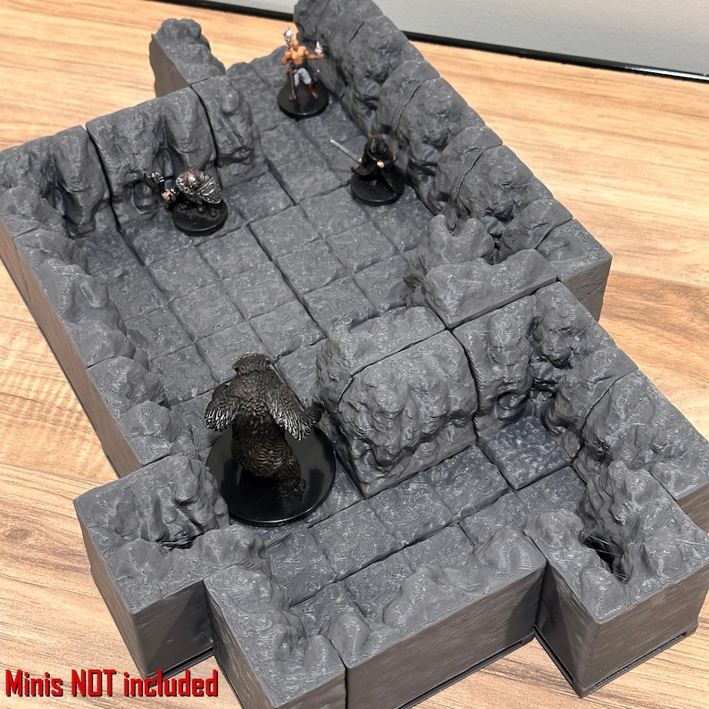 Dnd Cave Tile Kit: Small Modular Dungeon for Ttrpgs - Etsy