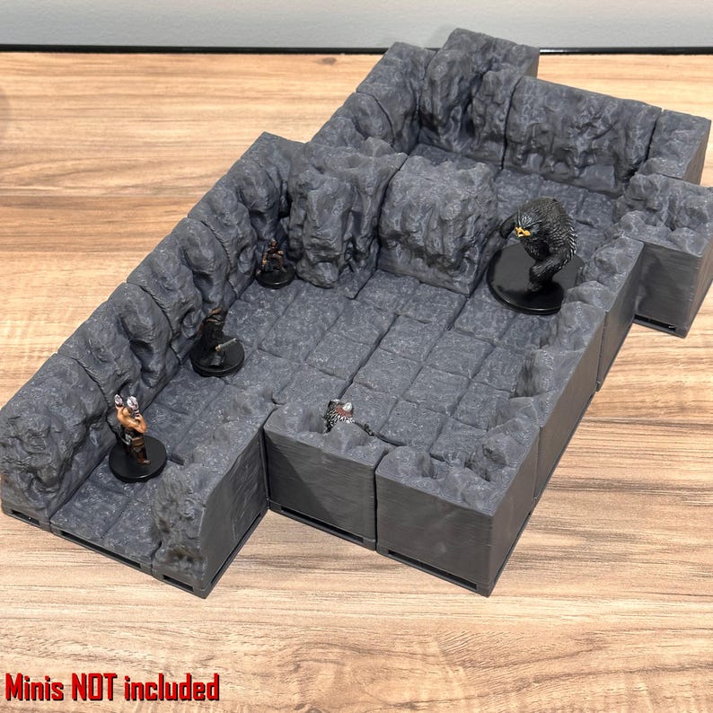 Dnd Cave Tile Kit: Small Modular Dungeon for Ttrpgs - Etsy