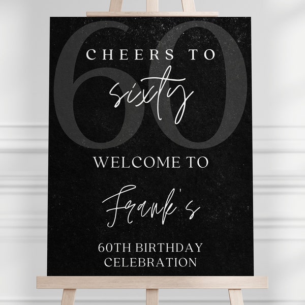 60th Birthday Party Welcome Sign for Men, Look Who& - Etsy