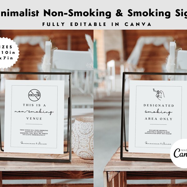 No Smoking Sign - Etsy