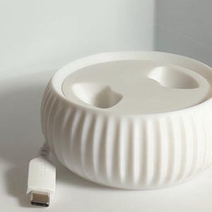Medium Minimalist Plastic Winding Cable Holder - Ergonomic Round Shape ...