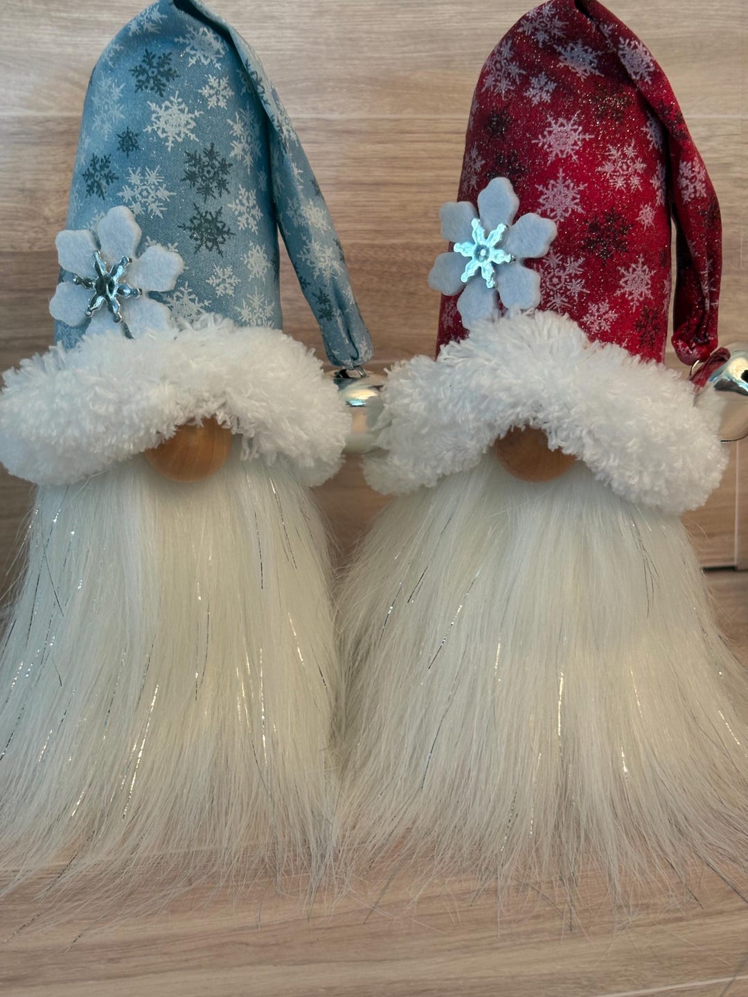 Winter Christmas Gnome’s With Snowflake Hats - Holiday Gnome Decor ...