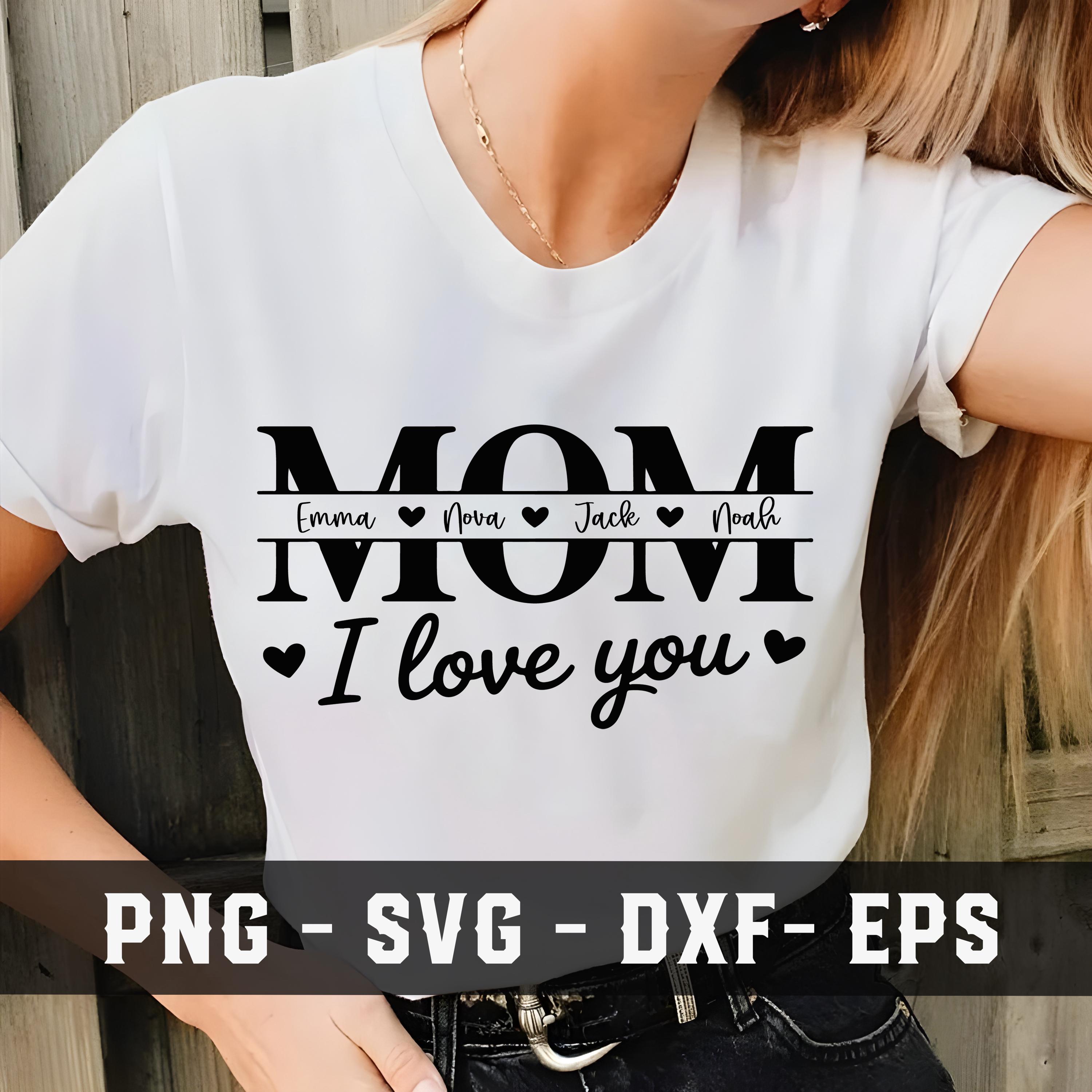 Mom Split Name Frame SVG, Mother's Day Gift (digital Download) - Etsy