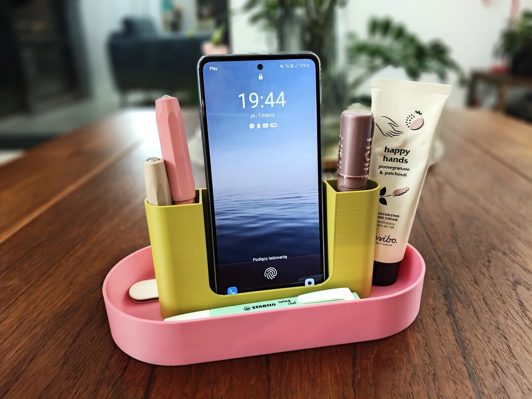 Modern Desk Organiser With Phone Stand – Office Space Organiser for ...